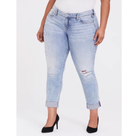 torrid | Jeans | Torrid Boyfriend Jean Vintage Stretch Light Wash ...